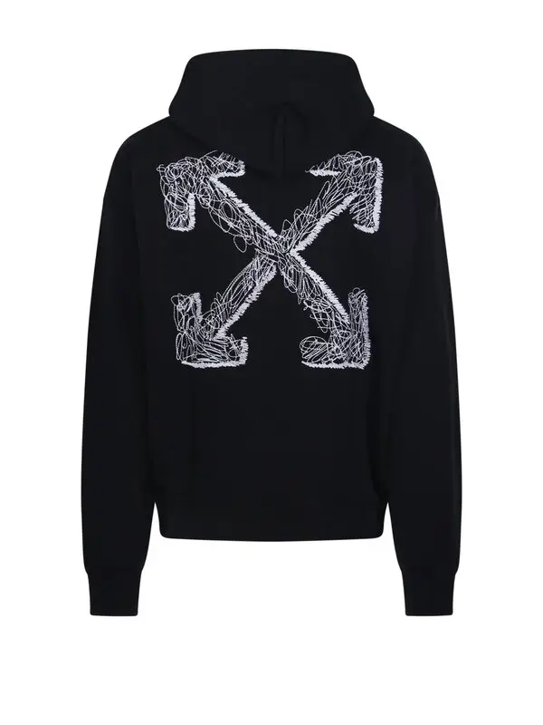 Off-White Logo Printed Drawstring Hoodie