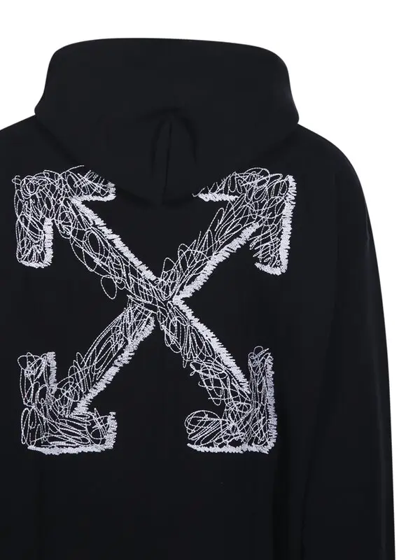 Off-White Logo Printed Drawstring Hoodie