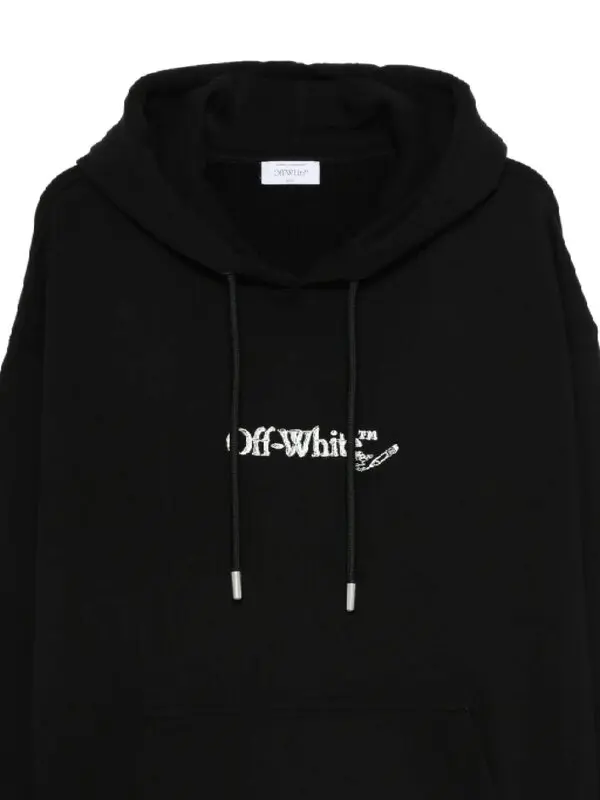 Off-White Logo Printed Drawstring Hoodie