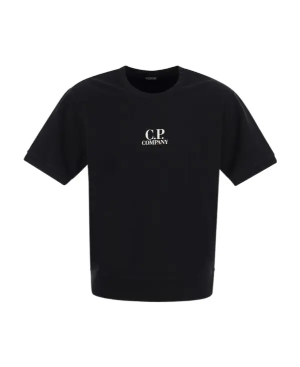 C.P. COMPANY Logo-print Detail T-shirt - Black