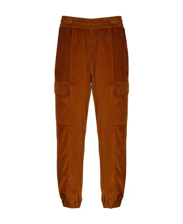 MARCELO BURLON COUNTY OF MILAN Cross Corduroy Track Pants - Brown