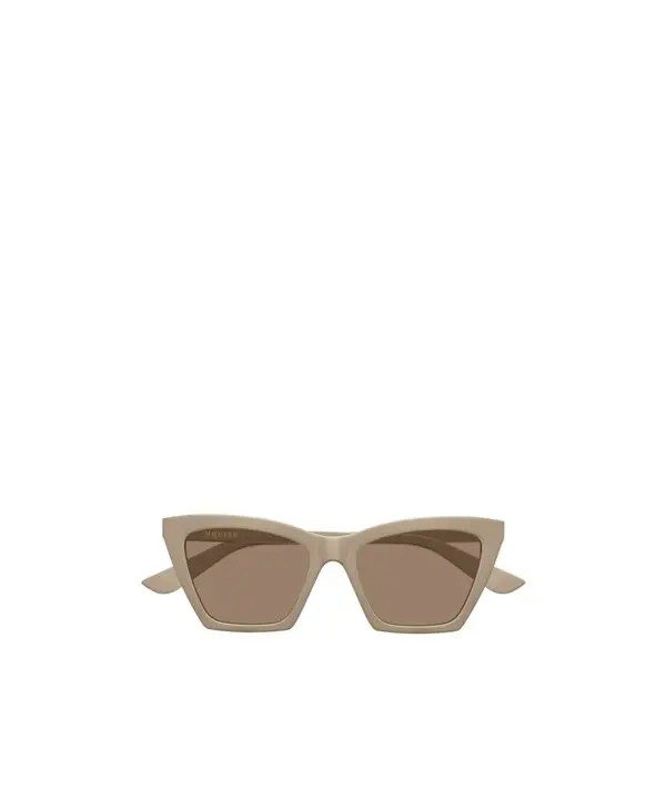 Alexander McQueen Cat Eye Frame Sunglasses - Beige