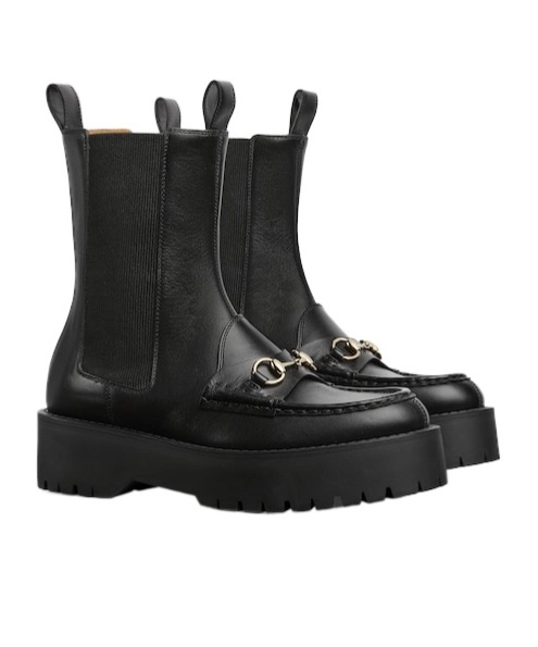 Gucci Lug Sole Horsebit Boots