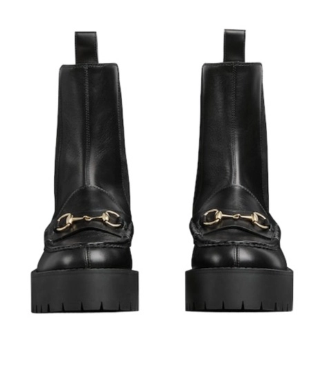 Gucci Lug Sole Horsebit Boots
