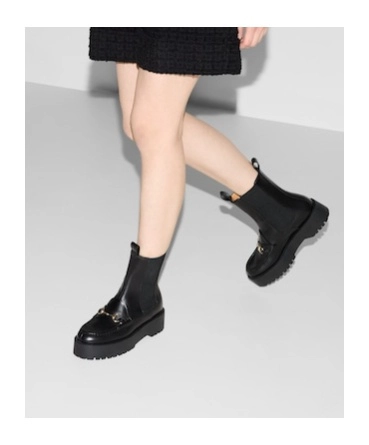 Gucci Lug Sole Horsebit Boots