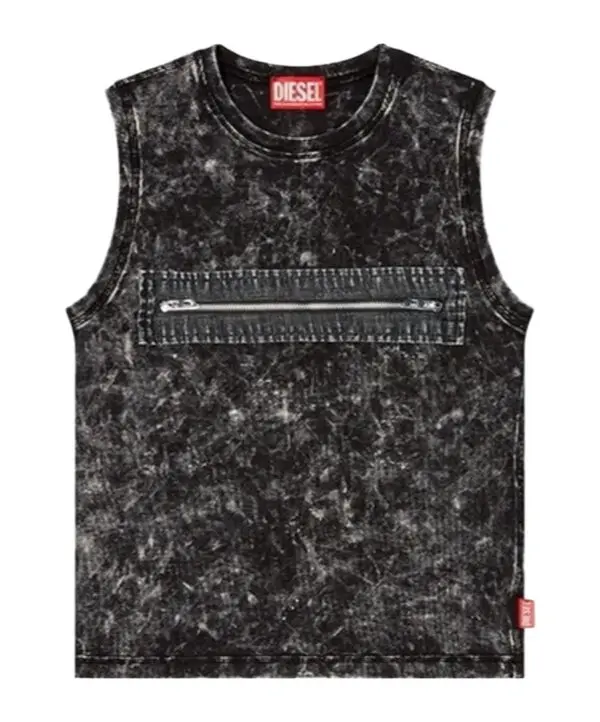 DIESEL® Ribbed Tank Top - Black