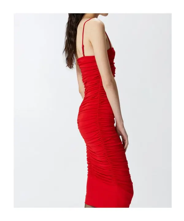 Pinko Gathered Midi Dress