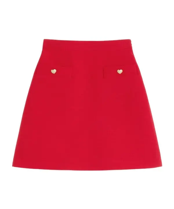 Valentino Garavani Crepe Couture Heart Motif Mini Skirt