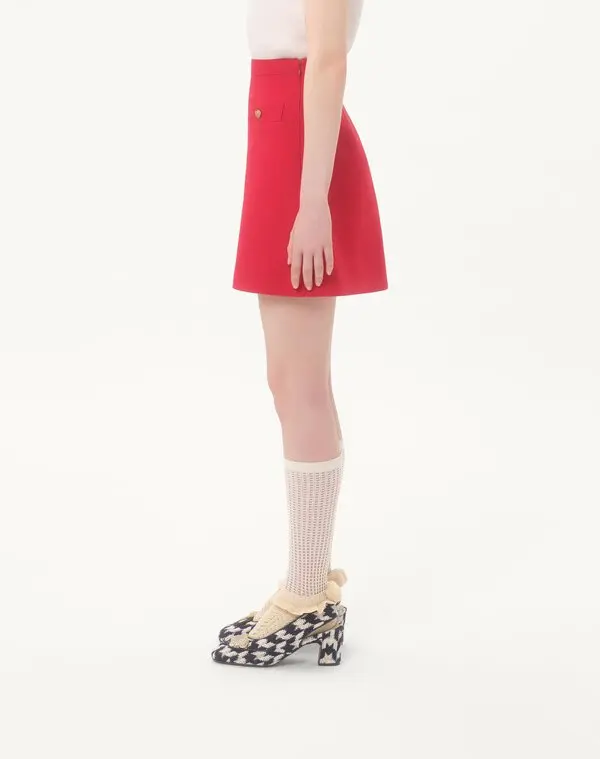 Valentino Garavani Crepe Couture Heart Motif Mini Skirt