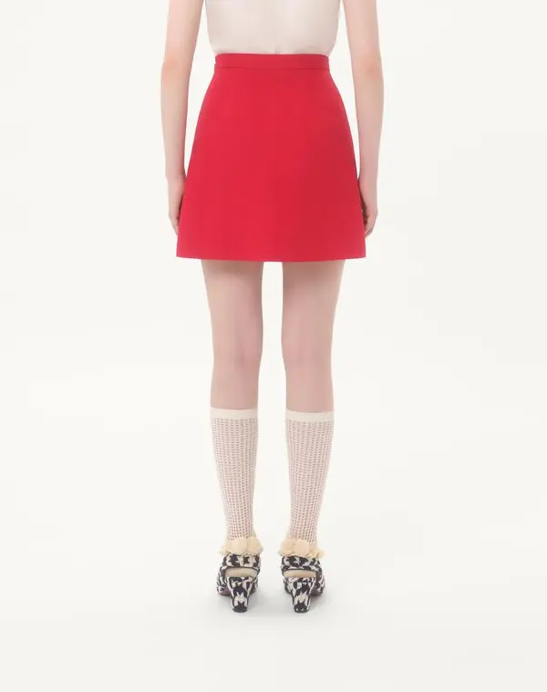 Valentino Garavani Crepe Couture Heart Motif Mini Skirt