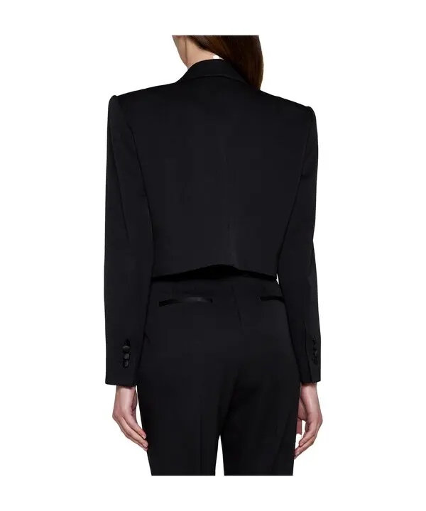 Dolce & Gabbana Cropped Tailored Blazer With Lapel Detail