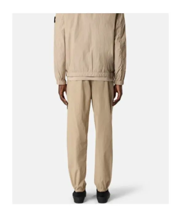 Stone Island Logo Patch Loose-fit Trousers - Desert