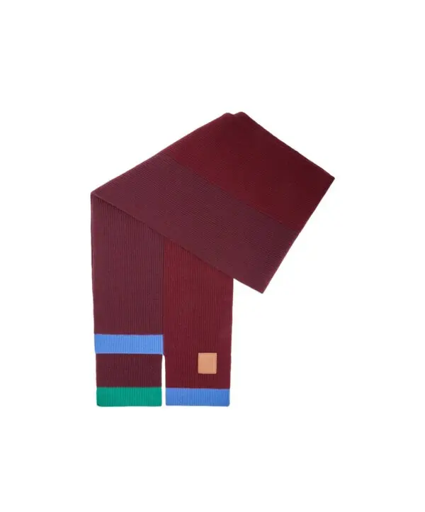 Loewe Colourblock Scarf - Red