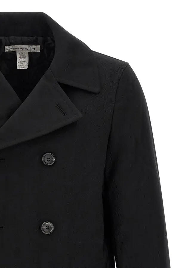 Comme Des Garçons Double-breasted Coat With Notched Lapels