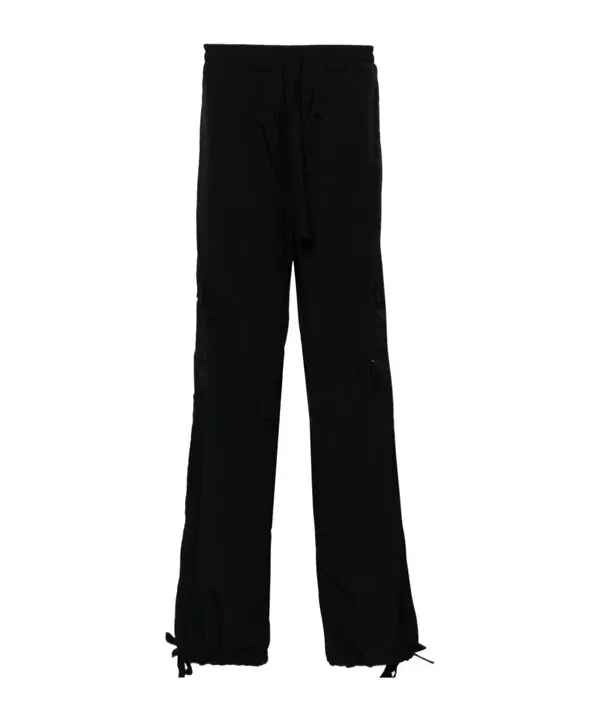 MSGM Straight-leg Ripstop Cargo Trousers With Drawstring Ankles