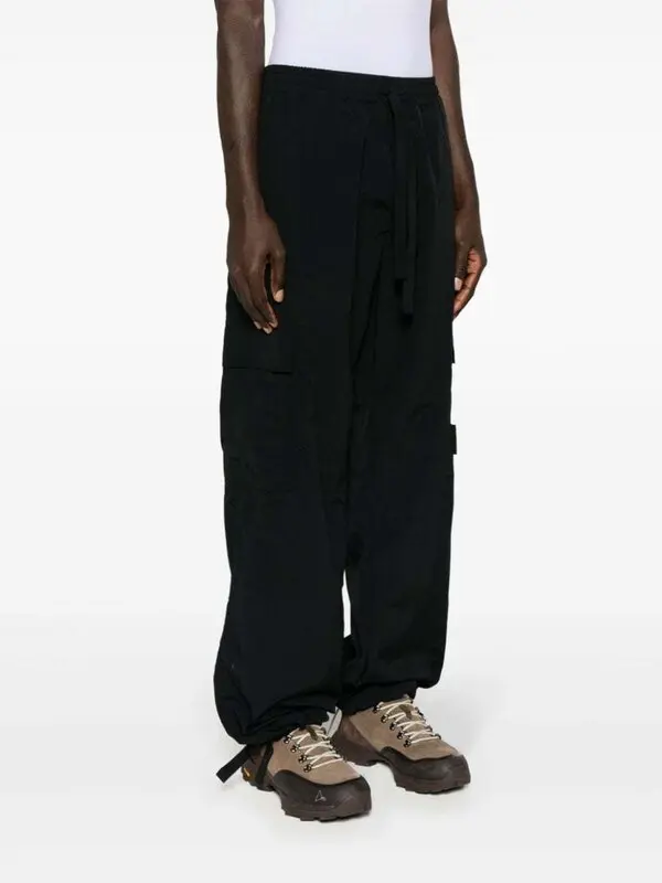 MSGM Straight-leg Ripstop Cargo Trousers With Drawstring Ankles