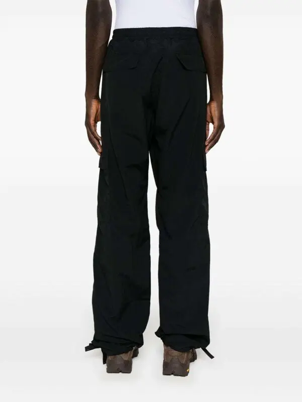 MSGM Straight-leg Ripstop Cargo Trousers With Drawstring Ankles