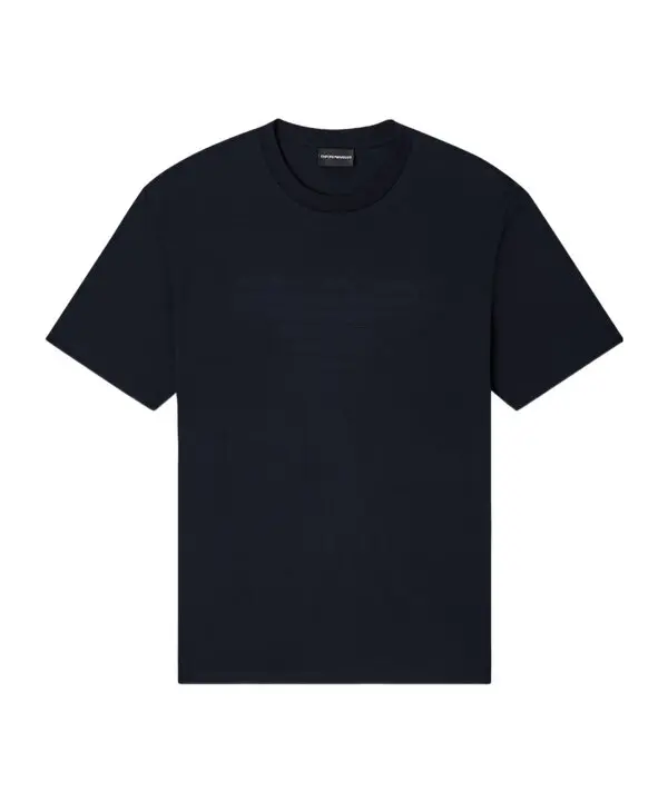Emporio Armani Short-sleeved Crewneck T-shirt - Navy Blue