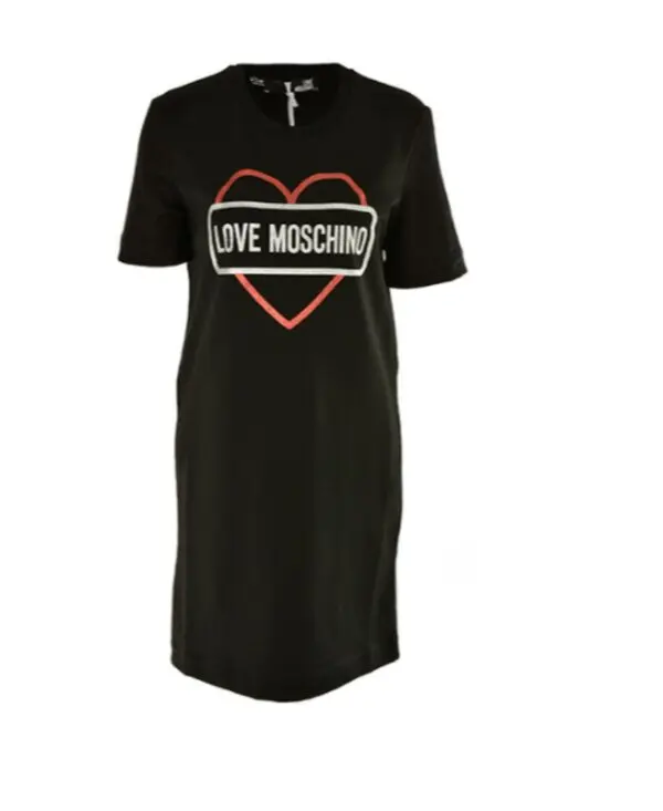 Moschino Printed T-shirt Dress With Heart Graphic