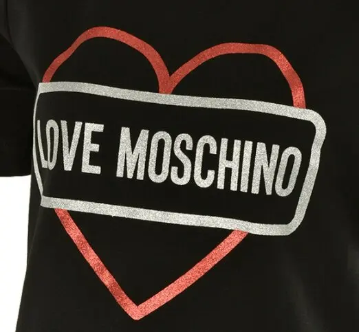 Moschino Printed T-shirt Dress With Heart Graphic