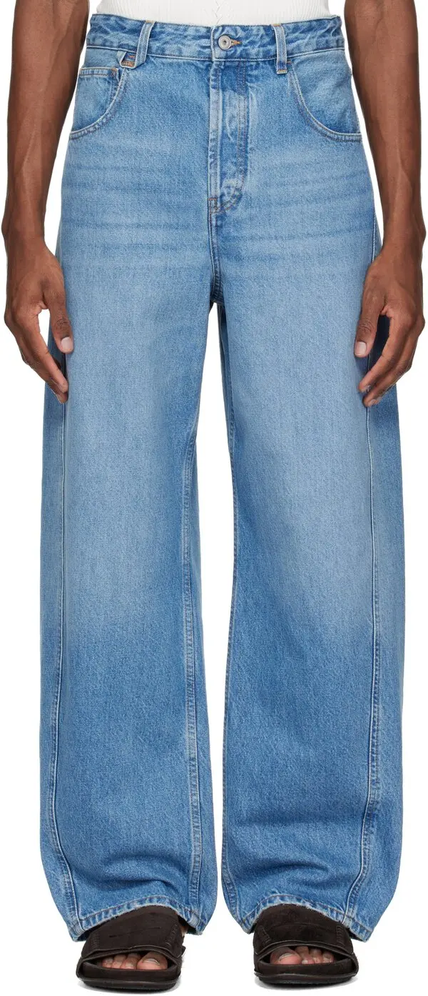 Jacquemus Le De-nîmes Cotton Jeans - Blue
