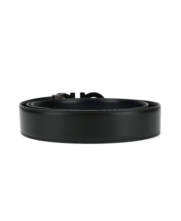 FERRAGAMO Gancini Reversible Belt - Black