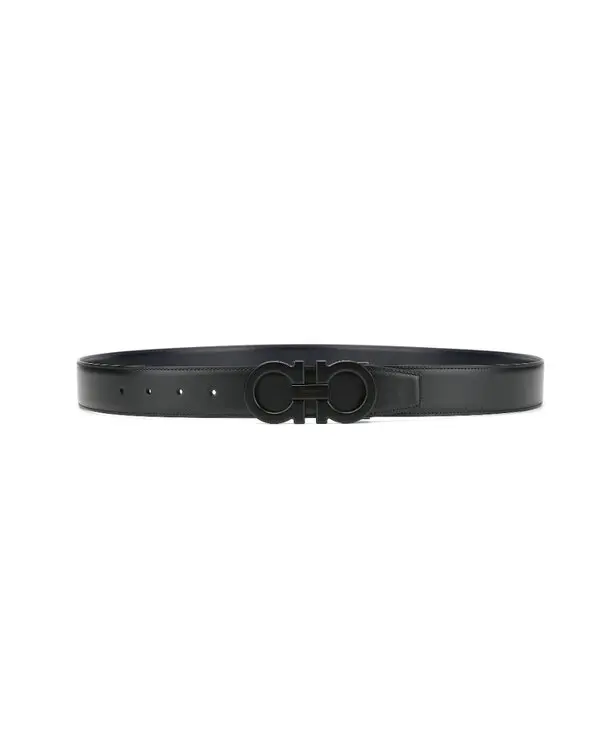 FERRAGAMO Gancini Reversible Belt - Black