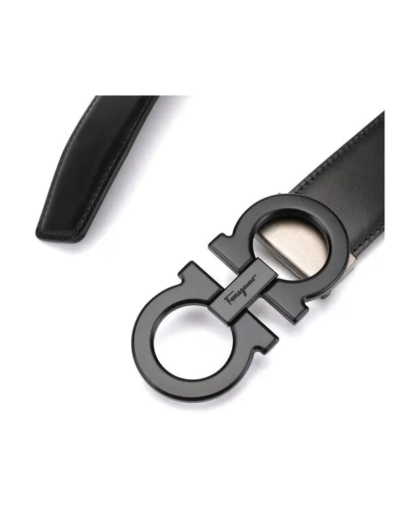 FERRAGAMO Gancini Reversible Belt - Black