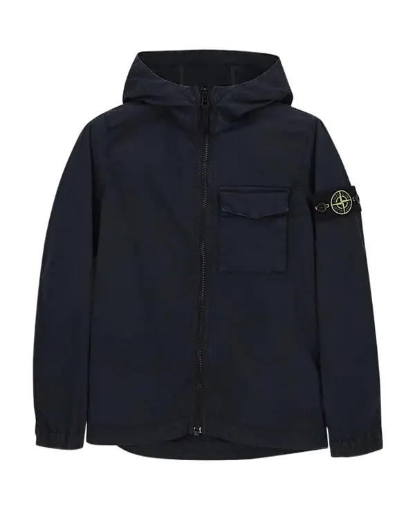 Stone Island Crinkled Cotton-jersey Hoodie Jacket