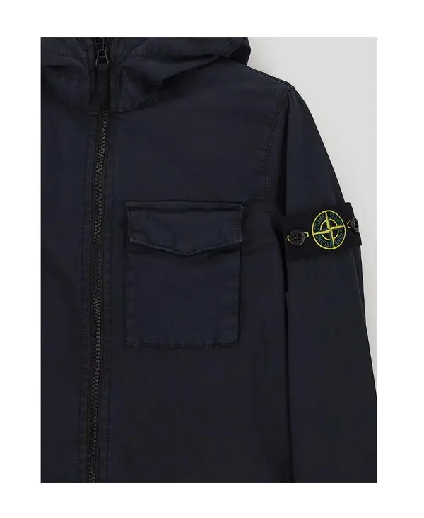 Stone Island Crinkled Cotton-jersey Hoodie Jacket