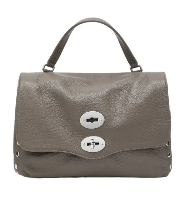 ZANELLATO Postina Studded Turn-lock Tote Bag - Gray