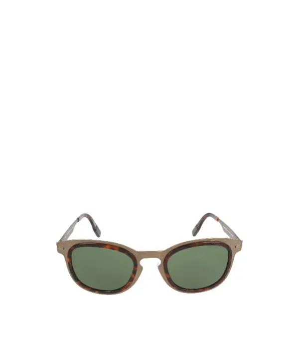 Zegna Full Rim Round Frame Sunglasses - Grey