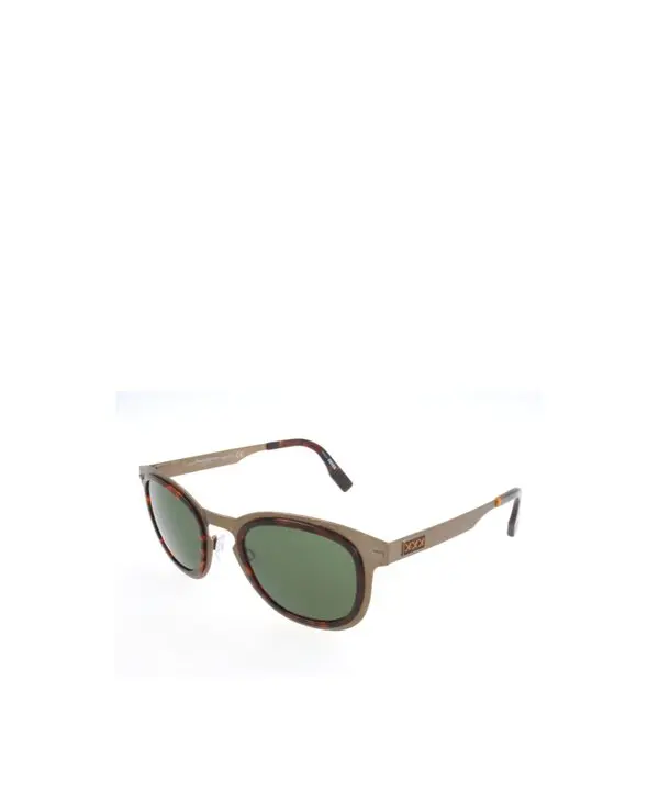 Zegna Full Rim Round Frame Sunglasses - Grey