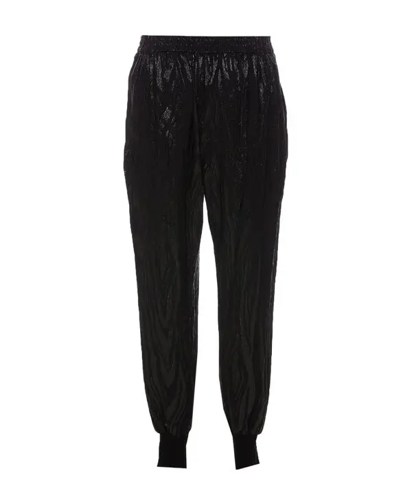 Stella McCartney Wood-grain Effect Metallic Tapered Trousers