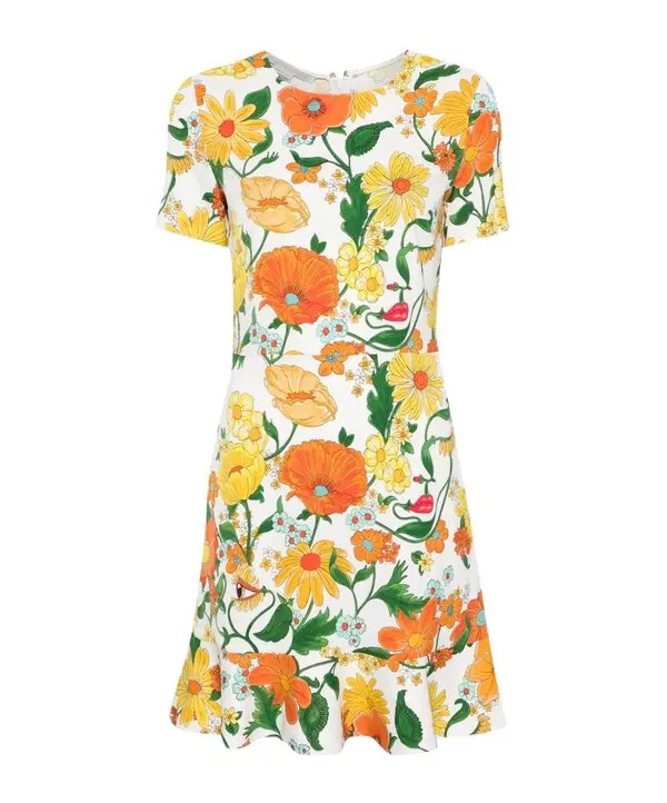 Stella McCartney Floral Print Ruffled Dress