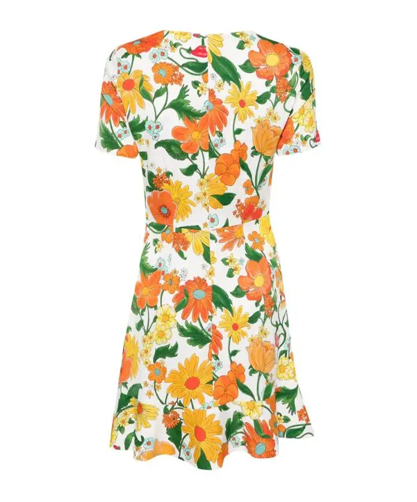 Stella McCartney Floral Print Ruffled Dress
