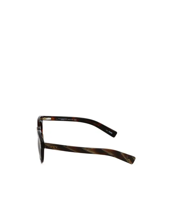 Zegna Round Frame Sunglasses - Brown