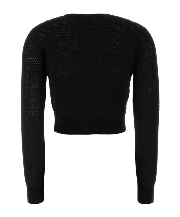 Tory Burch T Monogram Jacquard Cardigan - Black