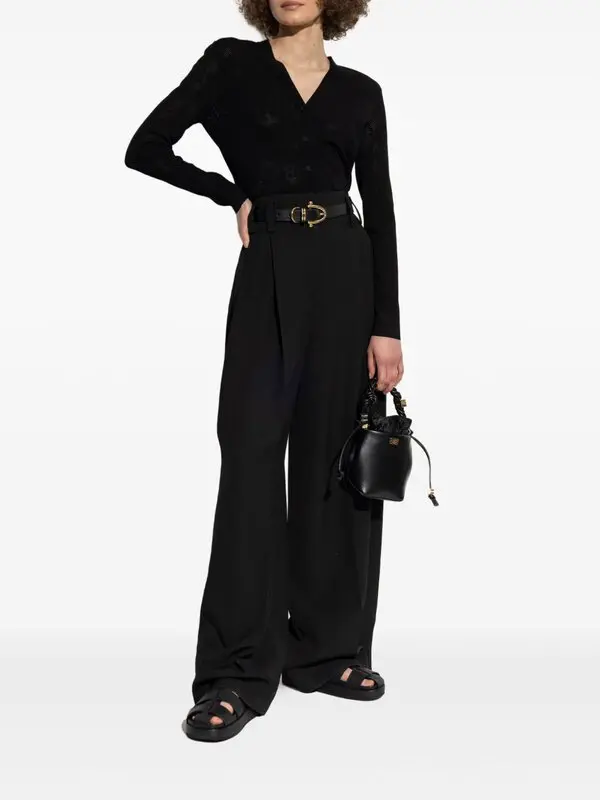 Tory Burch T Monogram Jacquard Cardigan - Black