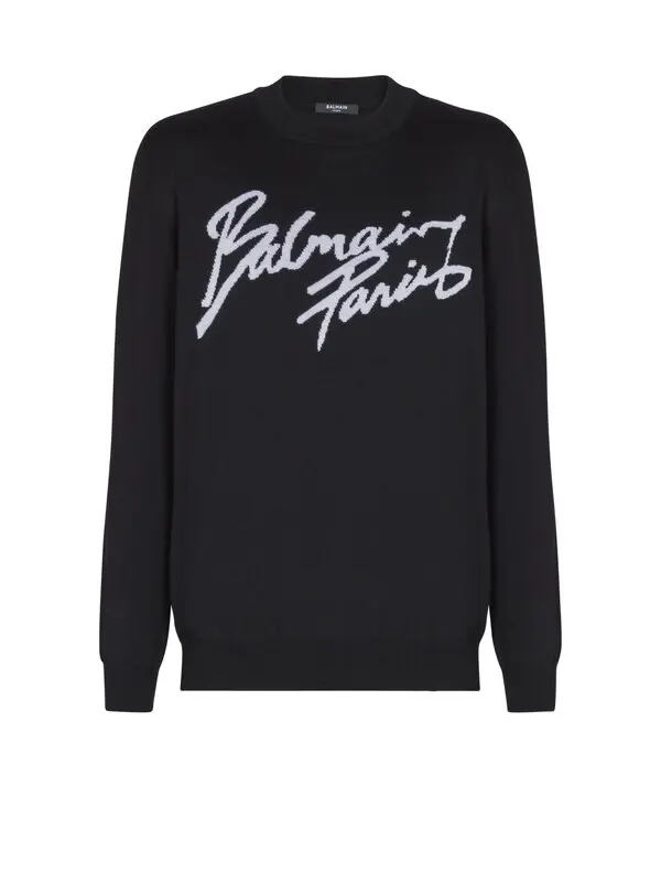 Balmain Paris Intarsia Merino Wool Jumper