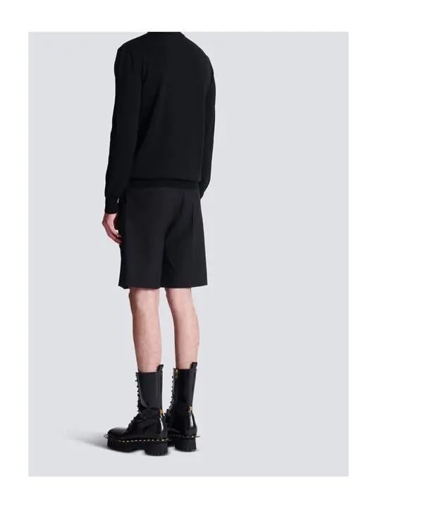 Balmain Paris Intarsia Merino Wool Jumper
