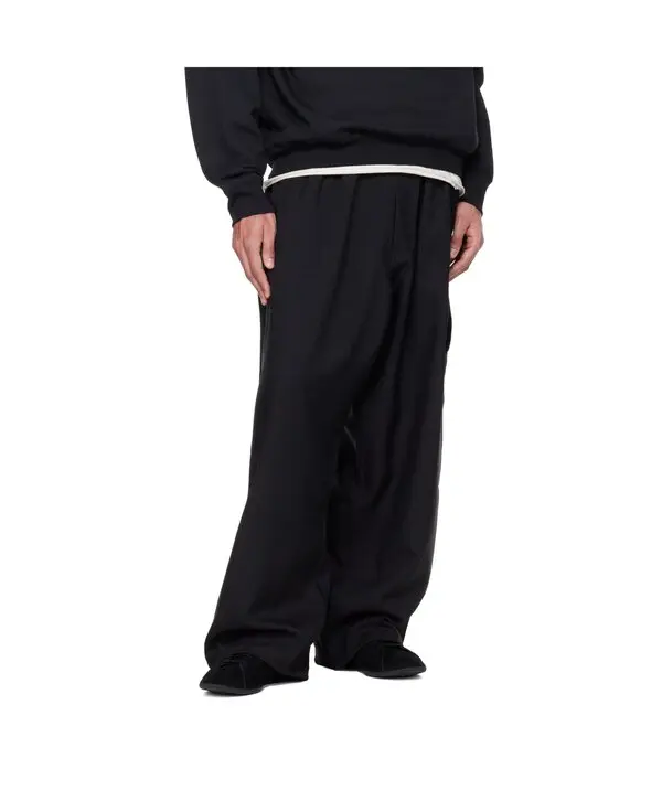 Y3 Drawstring Wide Leg Cargo Trousers