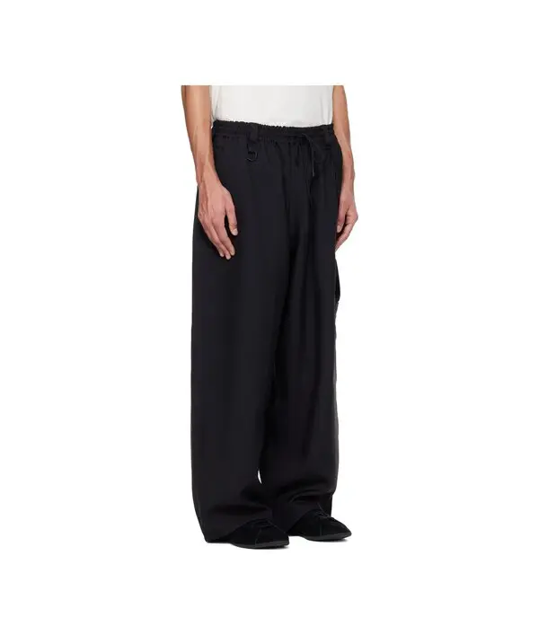 Y3 Drawstring Wide Leg Cargo Trousers