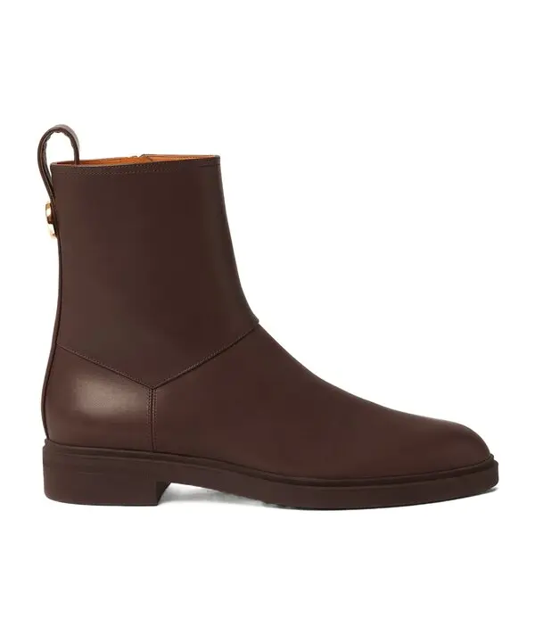 Loro Piana Kilda Ankle Boots - Brown Ebony