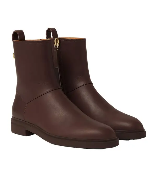 Loro Piana Kilda Ankle Boots - Brown Ebony