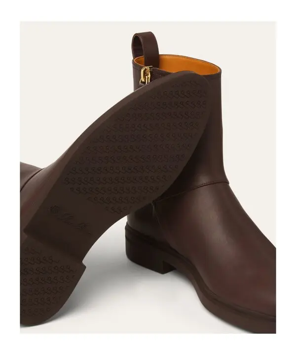 Loro Piana Kilda Ankle Boots - Brown Ebony