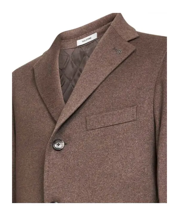 Tagliatore Single Breasted Cashmere Coat - Brown