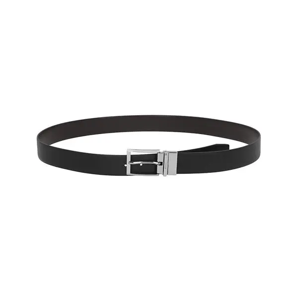 Hugo Boss Logo Engraved Buckle Leather Belt