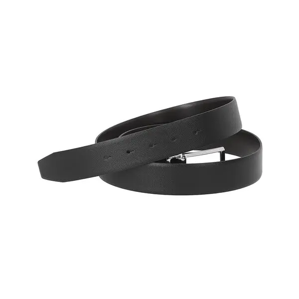 Hugo Boss Logo Engraved Buckle Leather Belt