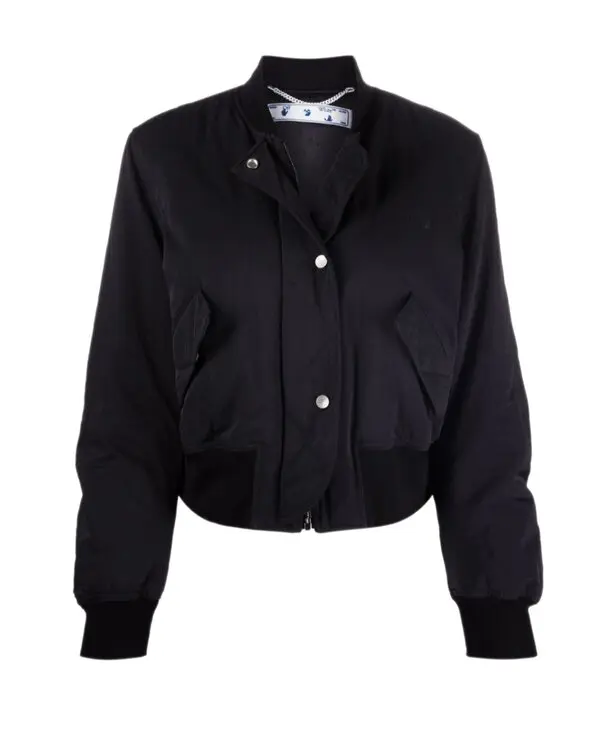 Off-White Logo Embroidered Bomber Jacket